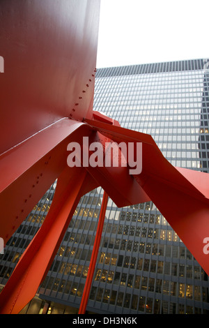 Alexander Calder's Flamingo, in the Federal Plaza in Chicago Stock ...