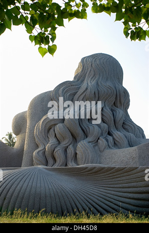 Jalakanyaka Mermaid sculpture at Shanghumugham beach. Trivandrum ...