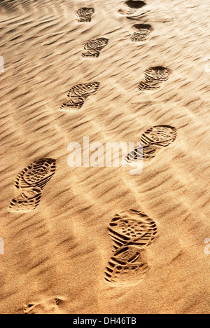 Foot mark on the sand Jaisalmer Rajasthan India Asia Stock Photo - Alamy
