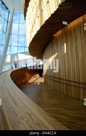 Interior view of the Snohetta Norwegian architects designed library in ...