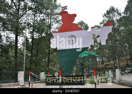 Replica model of Indian map at ranikhet almoda uttarakhand India Asia ...