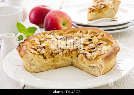Apple Pie with Almonds Stock Photo - Alamy