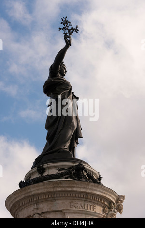 Paris, France, The Bronze statue of Marianne, symbolising the Third ...