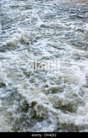 Gushing water in a river UK Stock Photo - Alamy