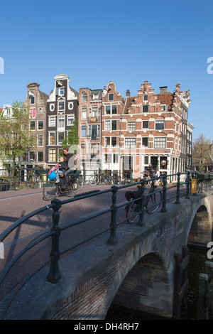 17th Century houses of Amsterdam on the canal Stock Photo - Alamy