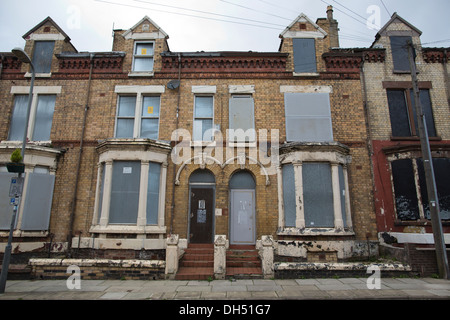 Derelict houses on Lothair Road, where Liverpool Football club have ...