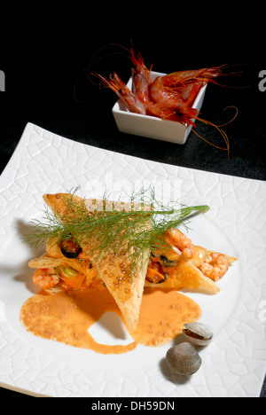 seafood puff pastry Stock Photo - Alamy