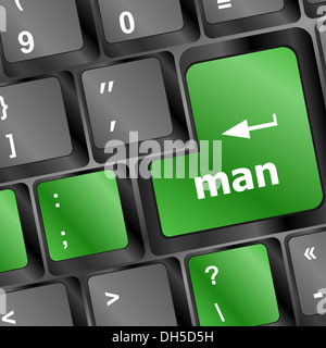 man word on computer keyboard key Stock Photo - Alamy