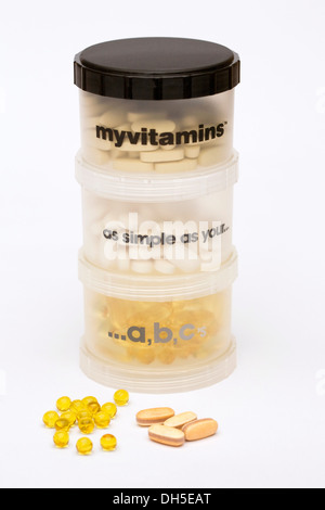 Container of multivitamins Stock Photo - Alamy