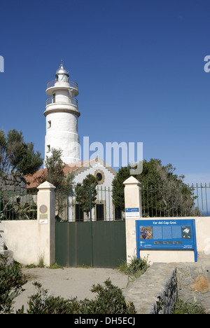 Lighthouse at Cap Gros, Mallorca Stock Photo - Alamy