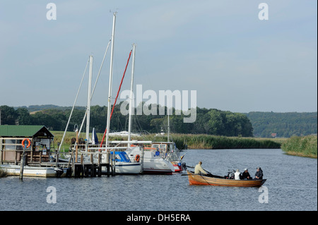 rowing-boat ferry from Bollwerk to Moritzdorf, Isle of Rugia (Ruegen ...