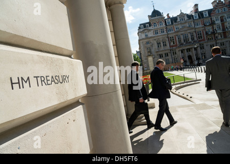 England, London, Whitehall, HM Treasury Building, Interior Stairwell ...