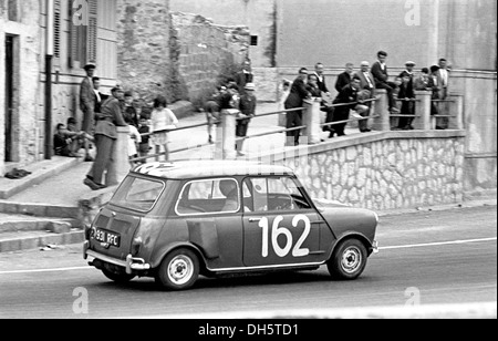 John Whitmore-Paul Frere's Austin Mini-Cooper Twini in the Targa Florio ...