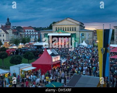 Samba festival Coburg, stage in Schlossplatz square, Schloss Ehrenburg ...