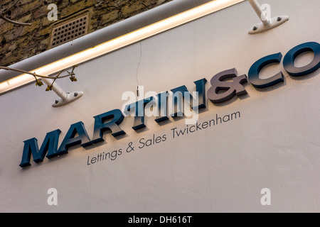Martin and Co Estate agent sign advertising residential house to let ...