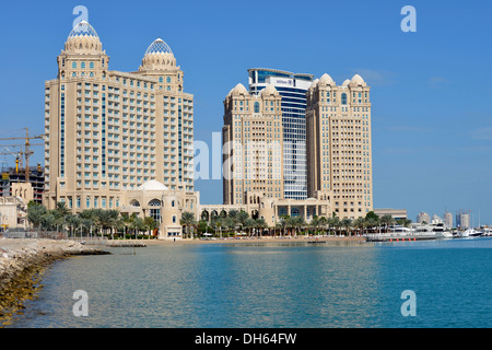 Falcon and Pearl Towers, Doha Hilton Hotel, Doha, Emirate of Qatar ...
