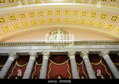 The Hall of Statues inside the US Capitol Building in Washington DC ...
