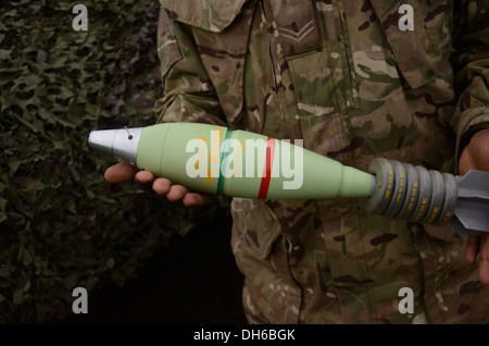 mortar,British,army,bomb,81mm,support weapon, indirect, fire, live ...