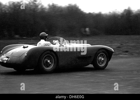 Constructor and team chief George Abecassis in his HWM-Jaguar, HWM 1 ...