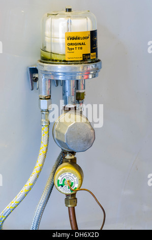 Tiger Loop oil de-aerator on a domestic oil-burning boiler Stock Photo ...