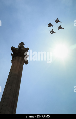 Red Arrows Flypast for HM Queen's Royal Birthday in London Stock Photo ...