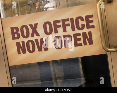 Theatre Box Office Open Sign, West End, London Stock Photo - Alamy