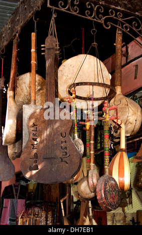 Music instrument shop, Rabat, Morocco, Africa Stock Photo - Alamy