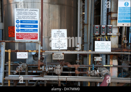 Chemical Factory Road Tanker Loading Point Discharge Stock Photo - Alamy