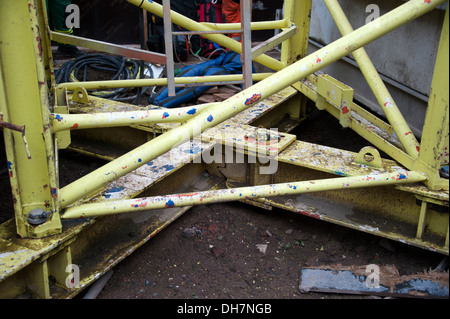 Tower crane base securing bolts bolt crucial safety Stock Photo - Alamy