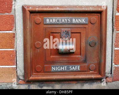 Barclays bank night safe deposit box, Rye, East Sussex, UK Stock Photo ...