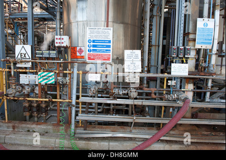 Chemical Factory Road Tanker Loading Point Discharge Stock Photo - Alamy