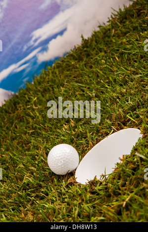 Golf stuff on green grass Stock Photo - Alamy