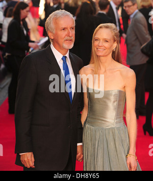 James Cameron and Suzi Amis Cameron at the premiere of 'Titanic 3D' at ...
