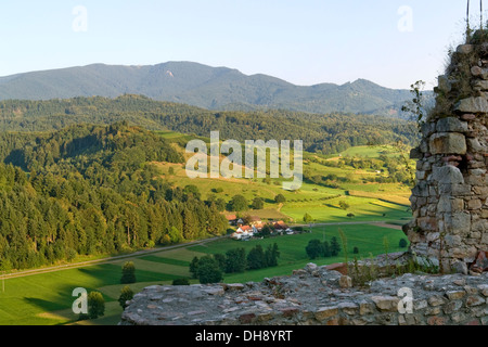 sunny scenery around Emmendingen (Southern Germany) at evening time ...