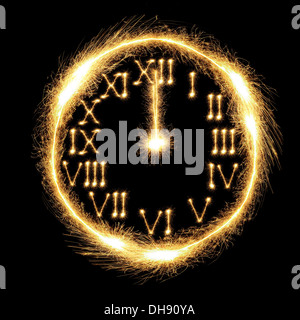 clock showing almost midnight Stock Photo - Alamy