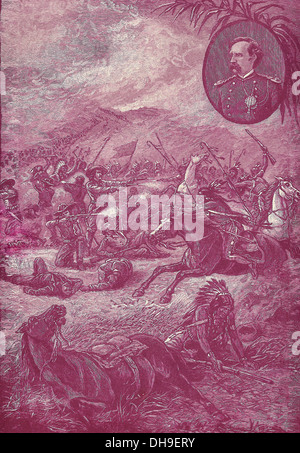 The death of General Custer at the Battle of the Little Big Horn ...