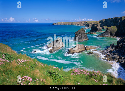 View of Bedruthan Steps, Cornwall, England, UK Stock Photo - Alamy