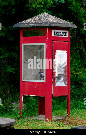 Swedish old-fashioned phone booth Stock Photo - Alamy