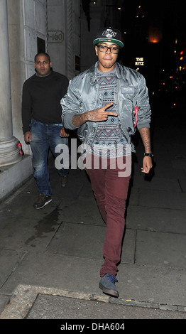 Rapper, Chipmunk arrives at Aura nightclub. London, England - 10.04.12 ...
