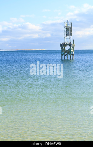 Channel Marker in the Bay off Margate, kent in winter Stock Photo - Alamy