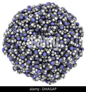Acetonitrile (CH3CN, ACN) molecules, liquid sphere model. Commonly used ...