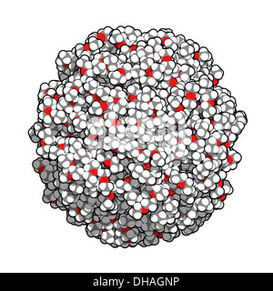 Diethylether (ether, ethoxyethane, Et2O) molecules, liquid sphere model ...