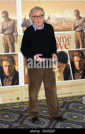 Woody Allen attends a photocall "To Rome with Love" at Hotel Park Rome ...