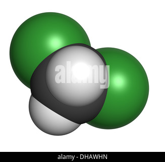 Dichloromethane (CH2Cl2, methylene chloride, DCM) molecule, chemical ...