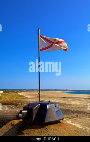 Channel Islands Military Museum Bunker in Jersey Island UK on cloudy ...