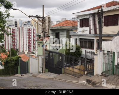 Residential area in suburban Sao Paulo showing some areas are zoned for ...