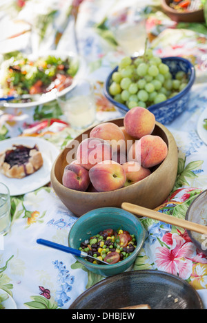 High angle view of a buffet Stock Photo - Alamy