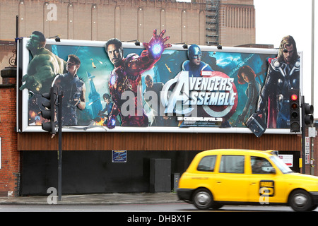 Billboard advertising the new film 'Avengers Assemble' in south london ...