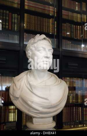 A bust of King George III in the grounds of Lincoln castle ...