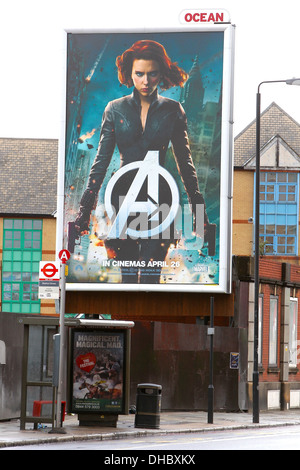 Billboard advertising the new film 'Avengers Assemble' in south london ...